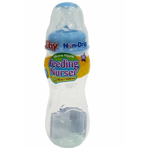 Nuby Grow Nurser Standard Neck Bottle 3+M, 7oz, Assorted Colors