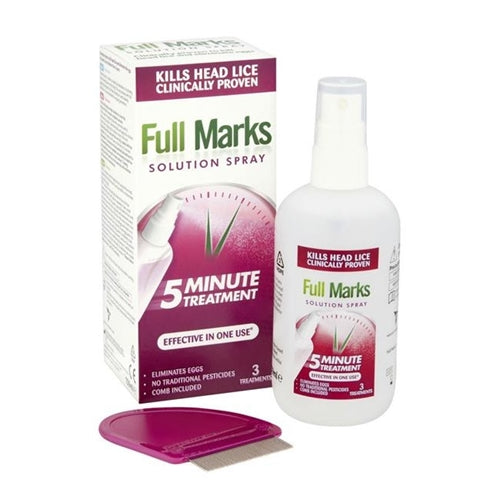 Full Marks Head Lice Solution Spray - 3 Treatments, 150 ml