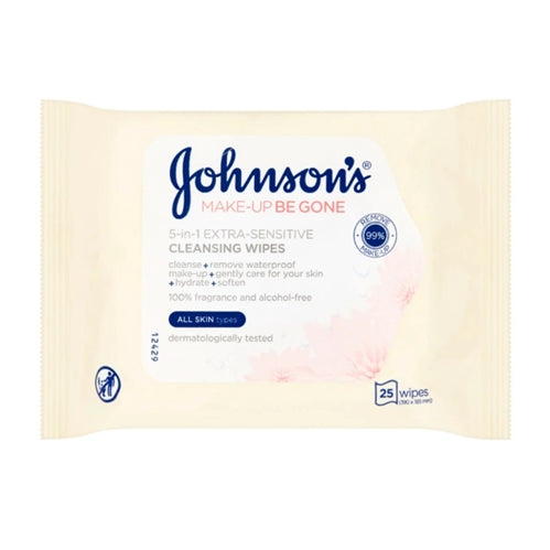 Johnsons Make-Up Be Gone 5-in-1 Extra Sensitive Cleansing Wipes 25 Wip
