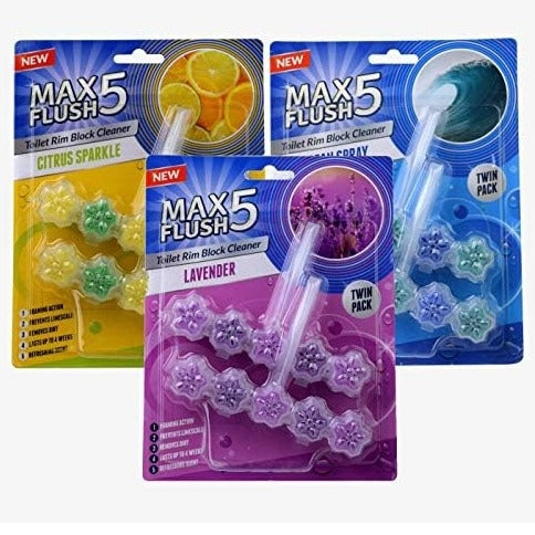 Max Flush 5 Toilet Rim Cleaner - Twin Pack