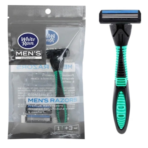 White Rain Men's Disposable Razor + 2 Blades