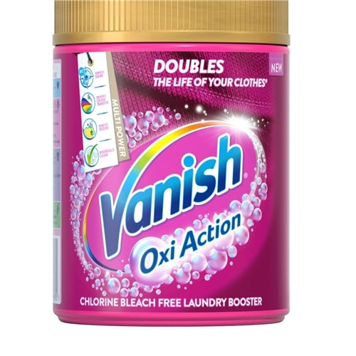 Vanish Oxi Action Powder Fabric Stain Remover Brightens Colours 470g