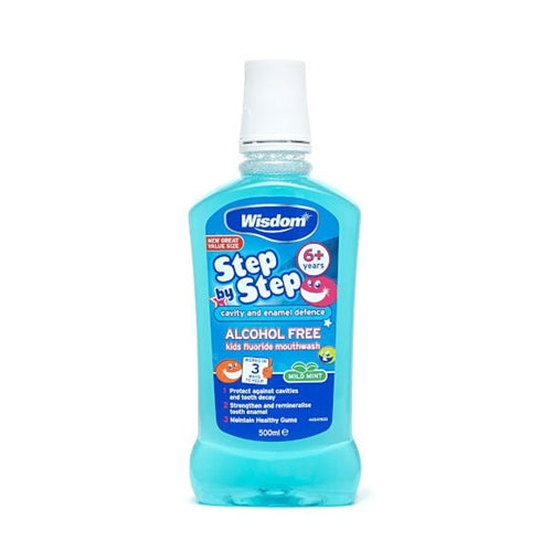 Wisdom Step by Step Kids Mouthwash 500ml
