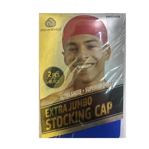 Dream World Extra Jumbo Stocking Cap 2 pcs- Black