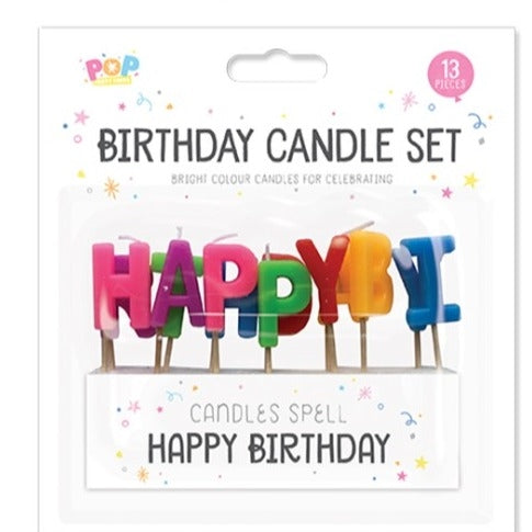 Happy Birthday Candle Set - 13 Piece