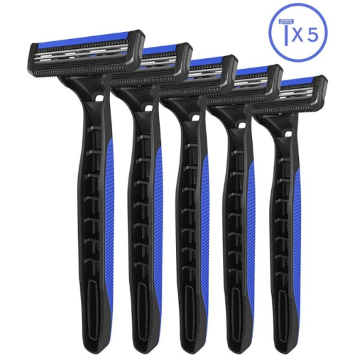 Dorco Pace Twin Blade Disposable Manual Shavers For Men With Rubber Gr